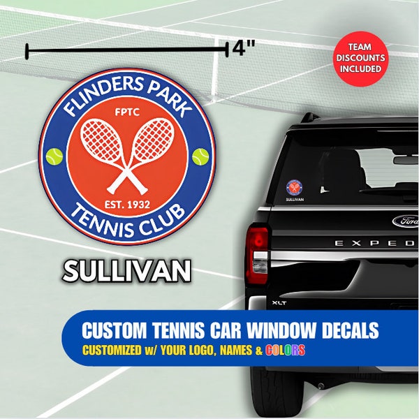 Tennis Car Decal - Etsy