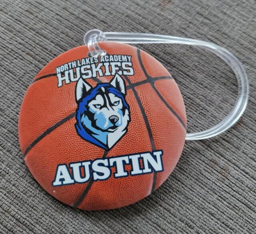 Basketball Luggage Bag Tag, Custom Personalized With Team Logo Player ...