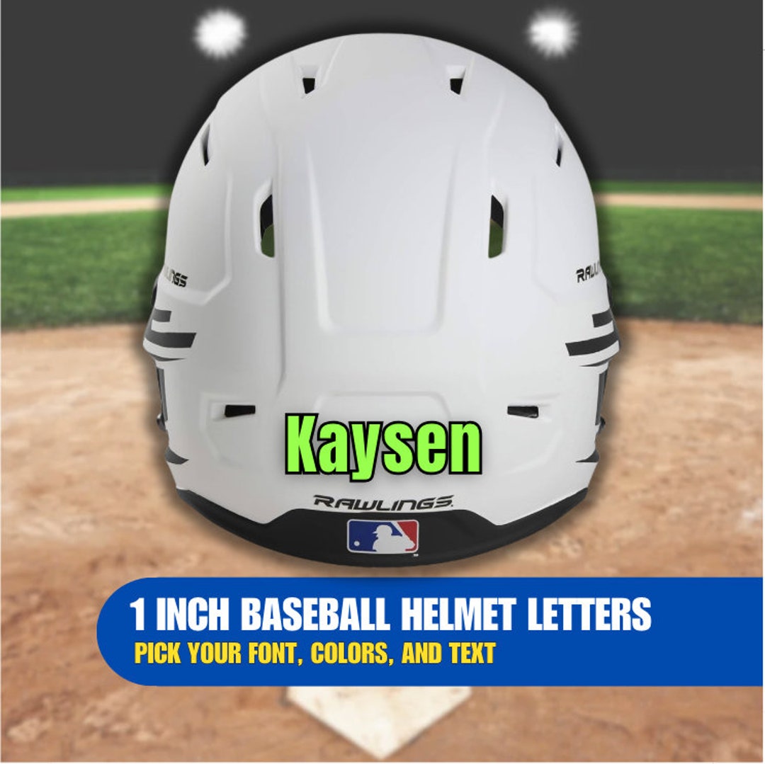1 Inch Baseball Helmet Name Decals, Baseball Gifts, Dye Cut, Tough ...