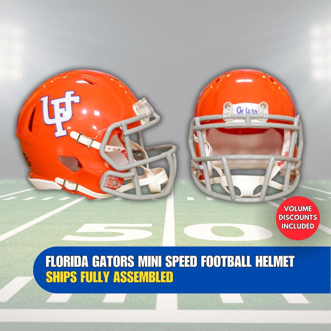 Florida Gators UF Alternate Mini Riddell Speed Football Helmet, Comes ...