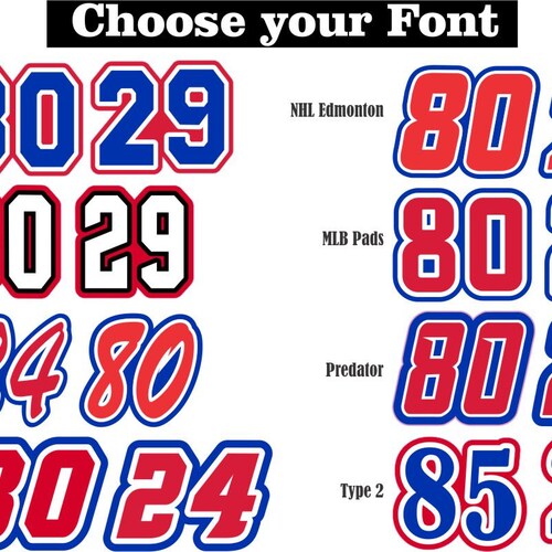 Custom 1 1/2 Inch Individual Helmet Numbers Dye Cut for Each - Etsy