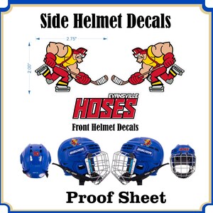 Custom Ice Hockey Helmet Decal Bundle, Personalized Team Logo, Decals ...