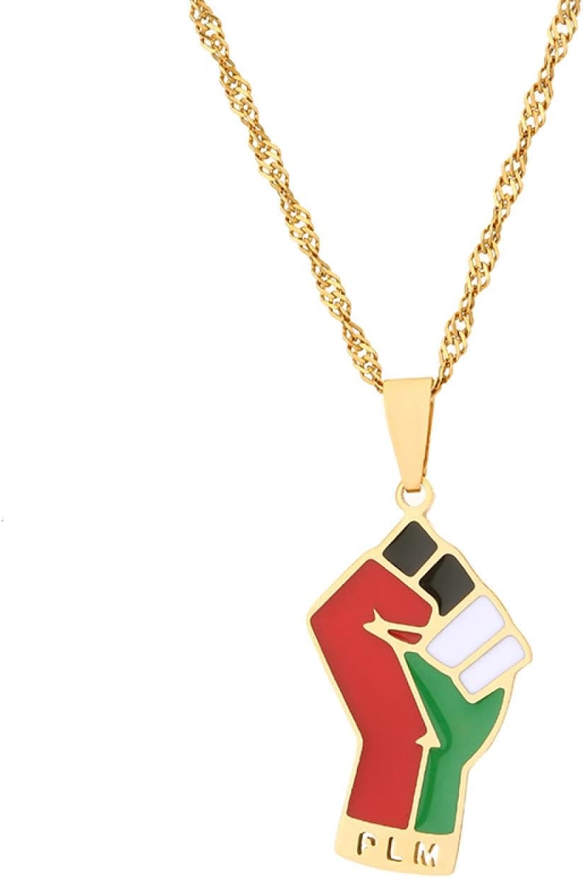 Palestine Flag Necklace | Beautiful Map of Gaza Palestine Chain ...