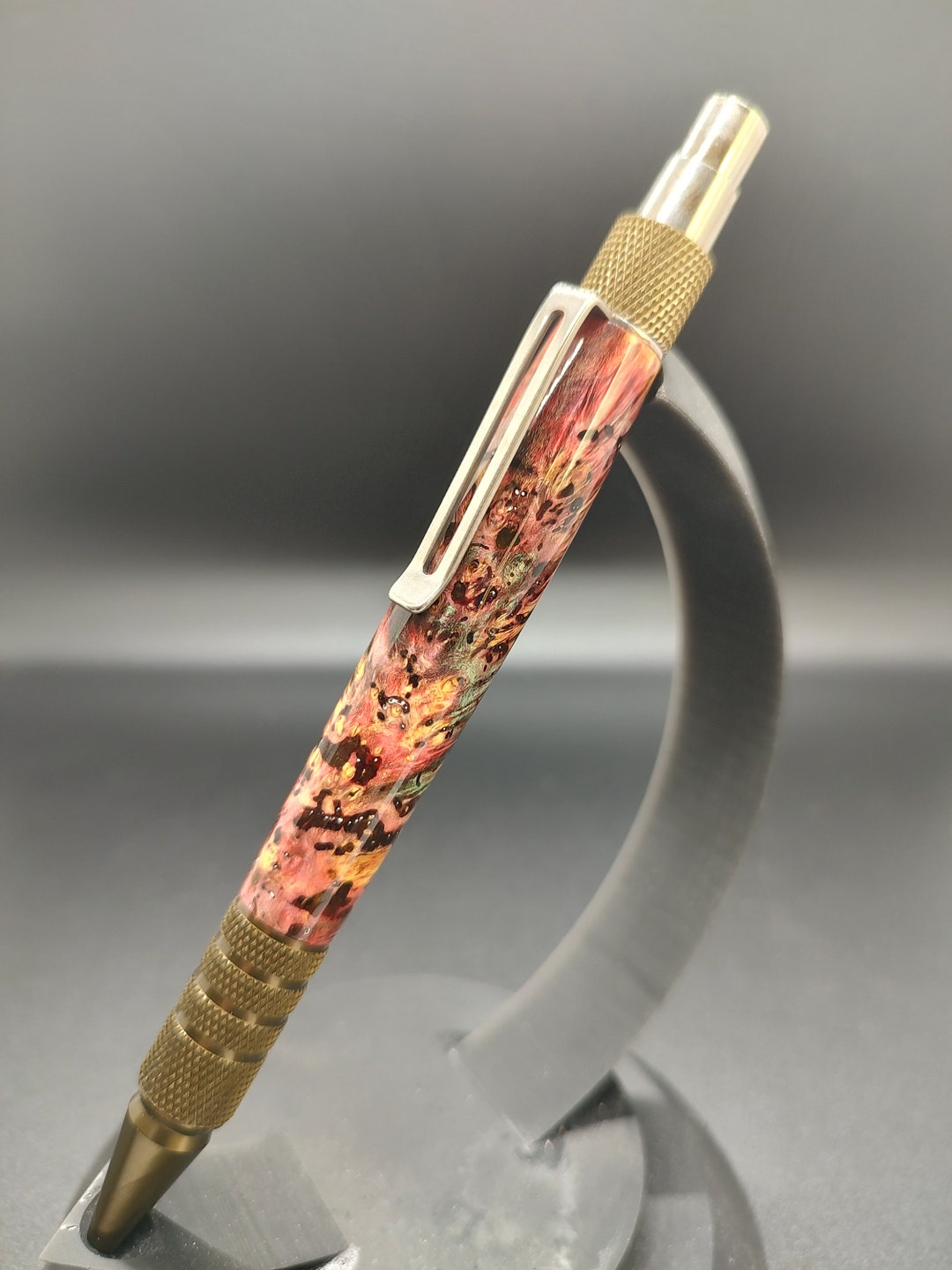 Dyed Box Elder Burl Dura Click Pen - Etsy