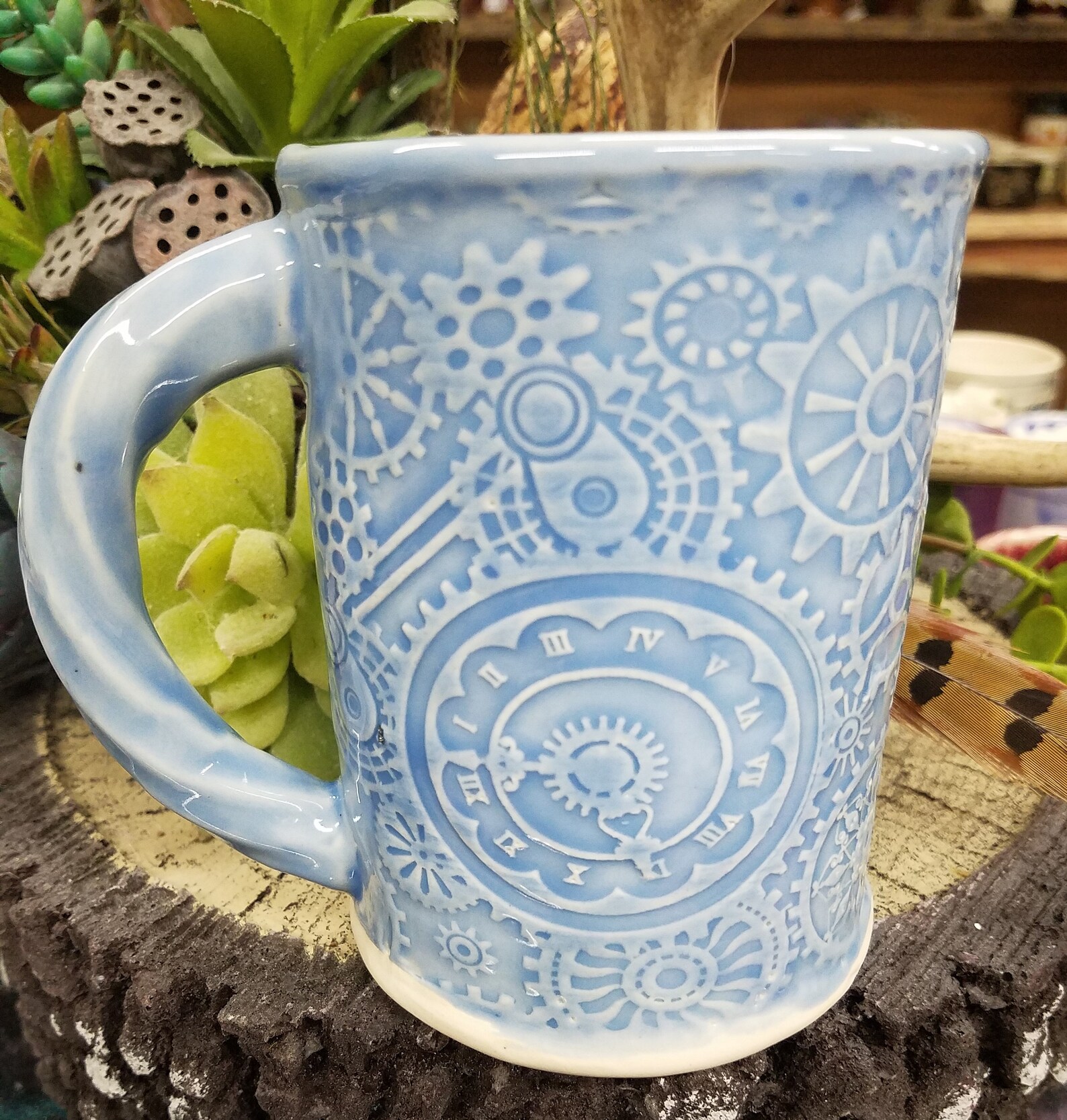 Steampunk Pottery Mug | Etsy