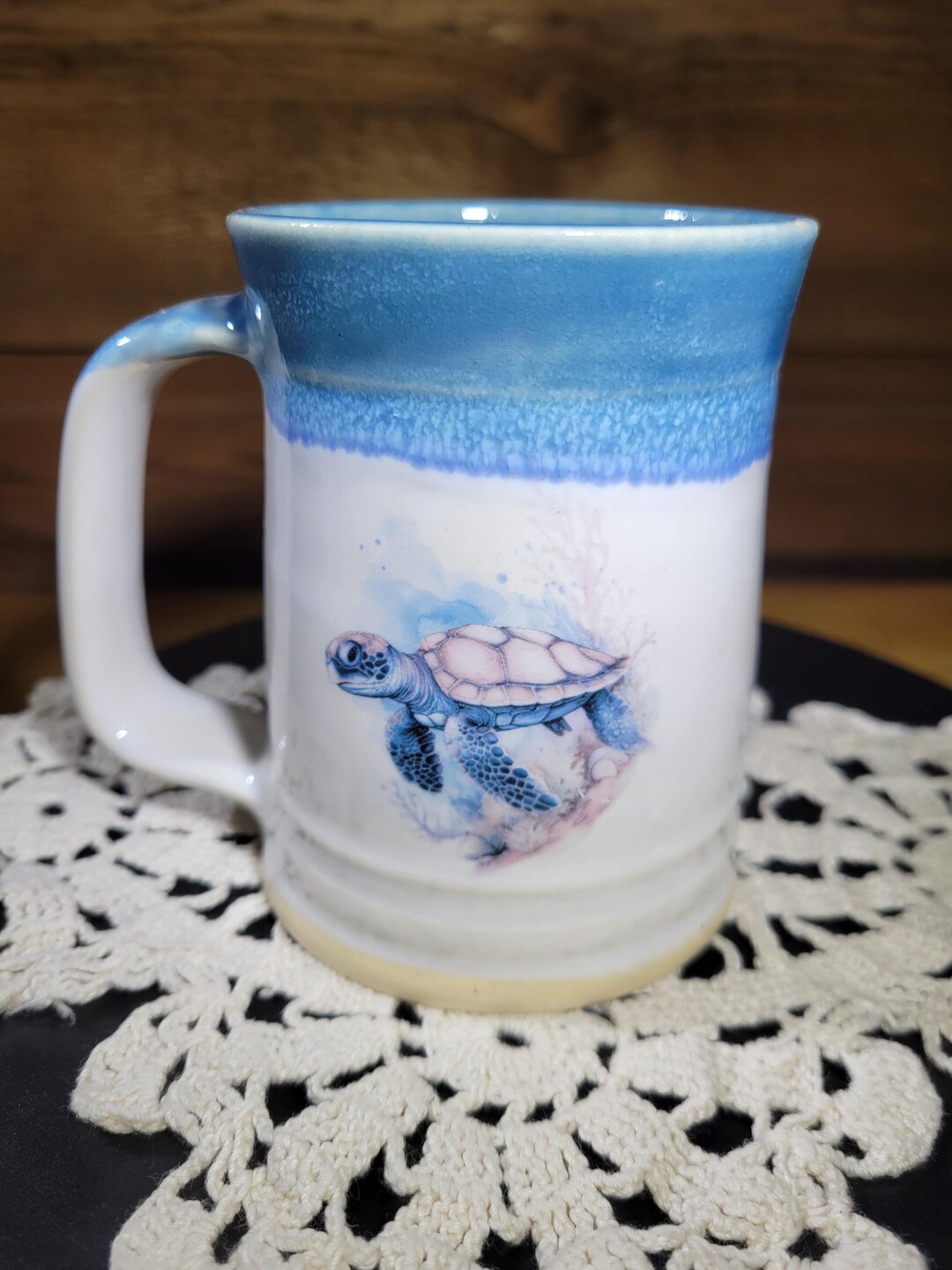 Sea Turtle Pottery Mug - Etsy