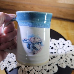 Sea Turtle Pottery Mug - Etsy