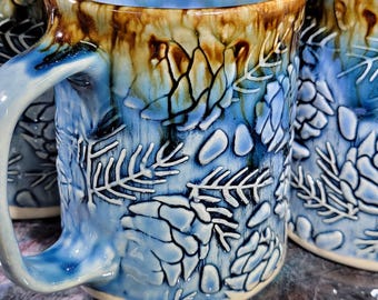 Pine Cone Pottery Mug - Etsy