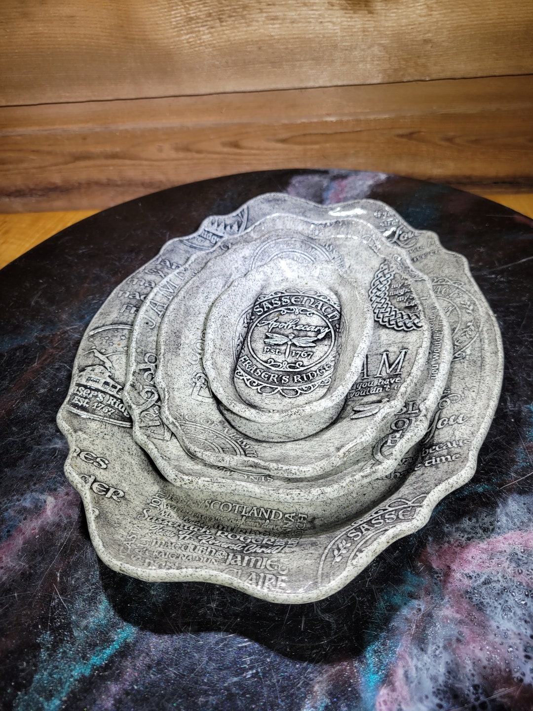 Celtic Sayings Nesting Plates. Set of 4 Various Sizes Granite Look - Etsy