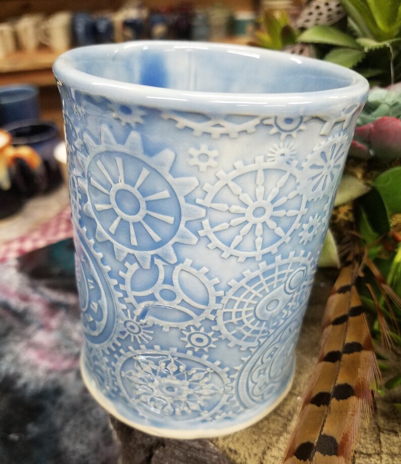 Steampunk Pottery Mug - Etsy