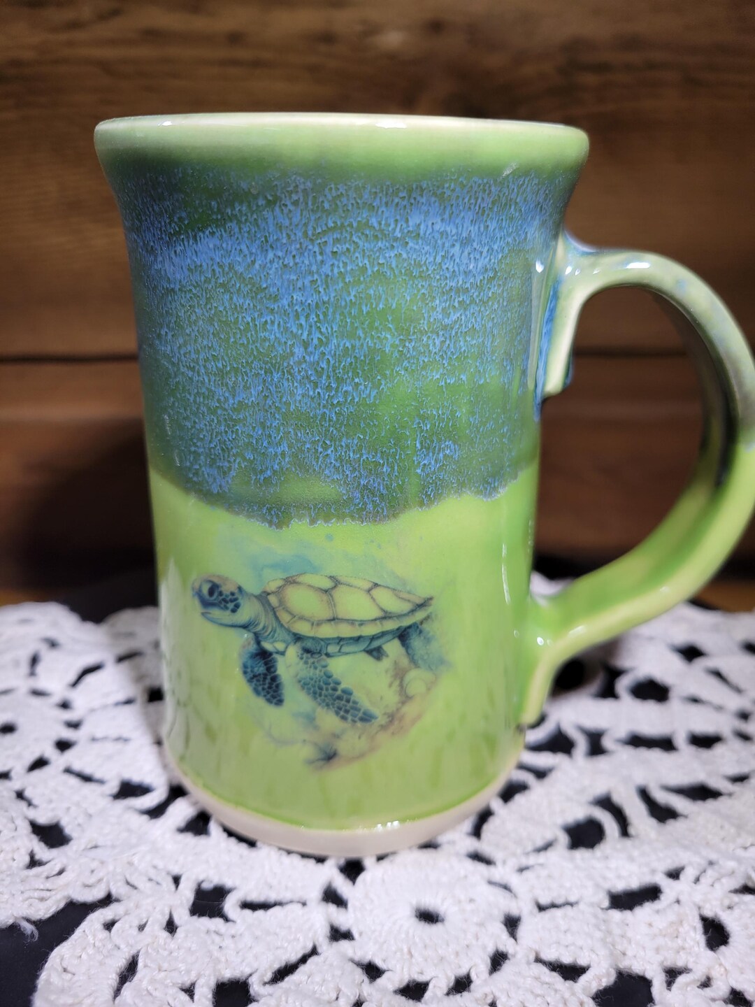 Sea Turtle Pottery Mug - Etsy