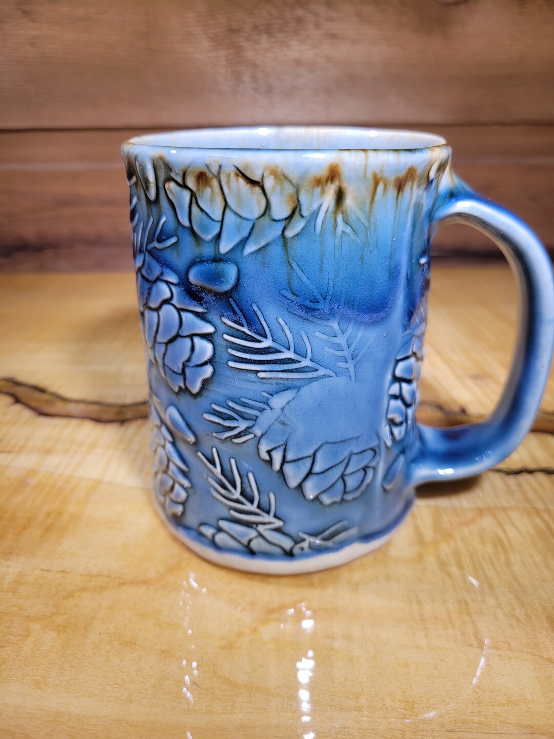 Pine Cone Pottery Mug - Etsy