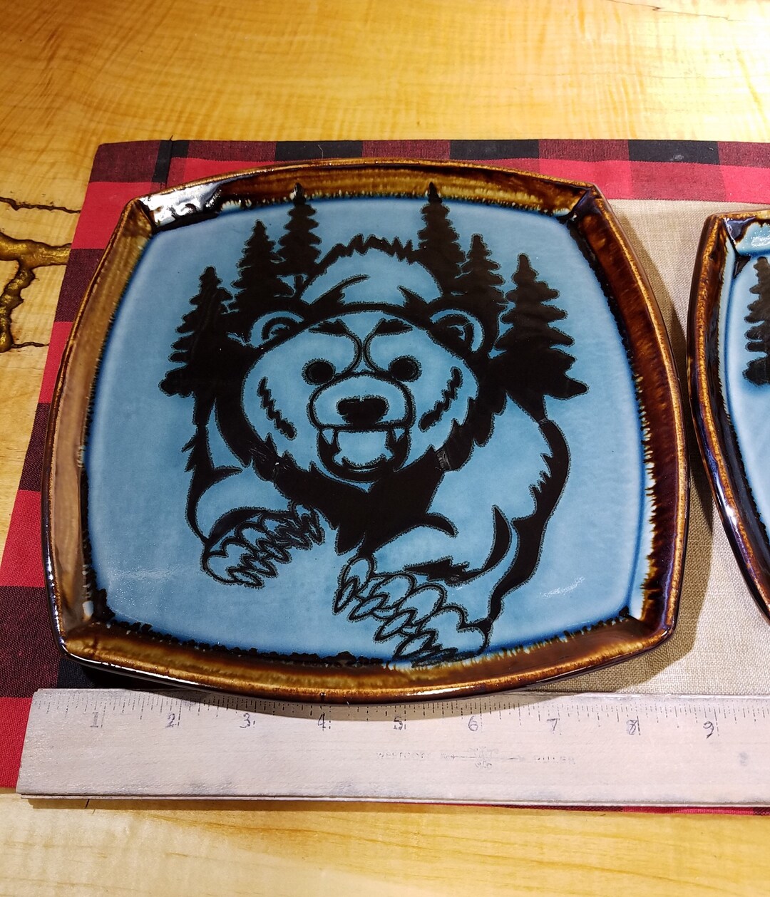 Grizzly Bear Plates Set You Get Both Plates - Etsy