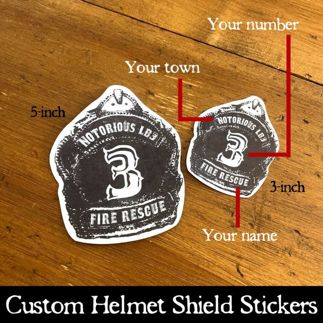 Set of Personalized Helmet Shield Stickers - Etsy