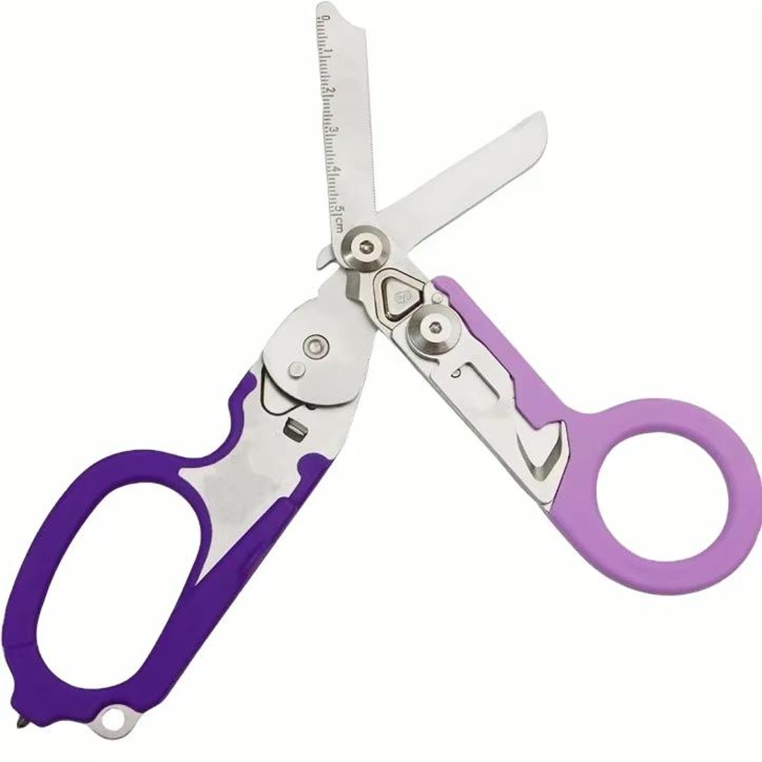 Folding Trauma Shears - Lilac and Purple - Personalized - 6 in 1 Tool ...