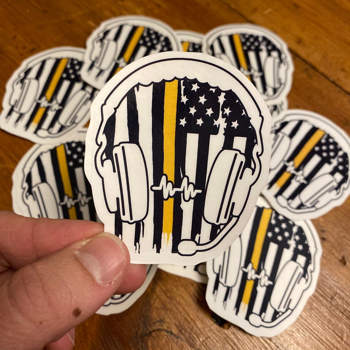 Gold Line Dispatch Sticker | Etsy