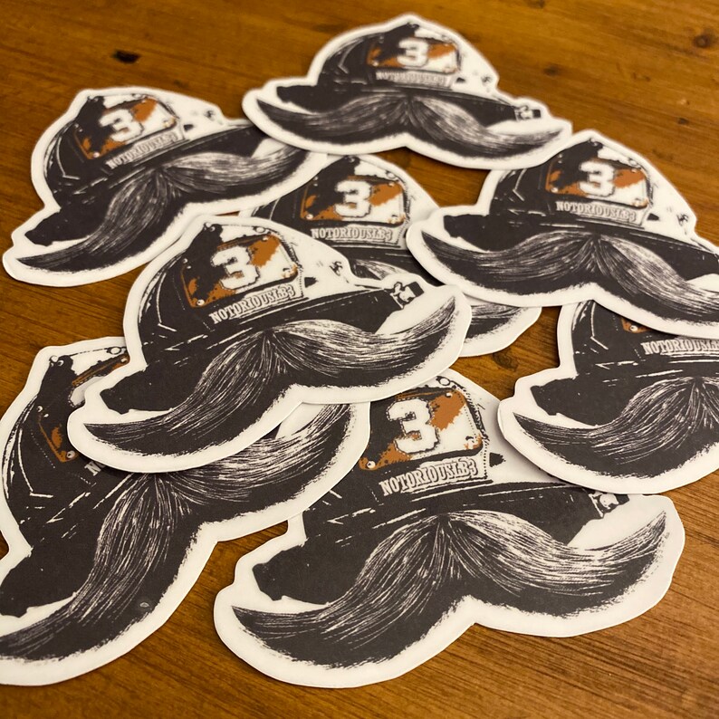 Big Helmet Mustache Sticker - Etsy