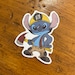 Fuzzy Alien Firefighter Sticker - Etsy