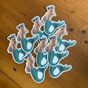 Mermaid Firefighter Pin up Sticker - Weather Resistant - UV Laminate ...