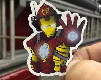 Fuzzy Alien Firefighter Sticker - Etsy