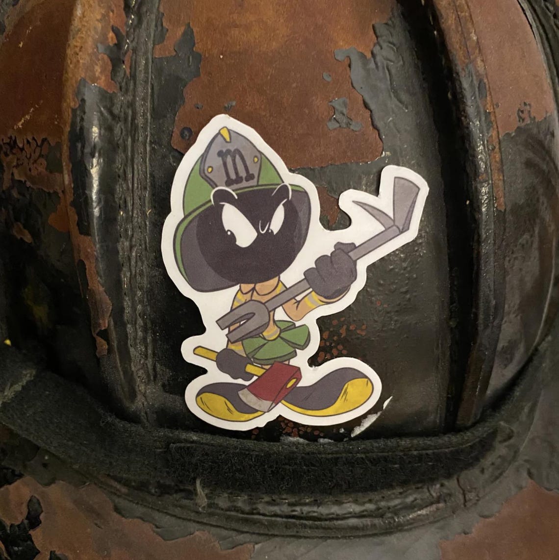 Firefighter Martian Sticker - Weather Resistant - UV Laminate - Matte ...