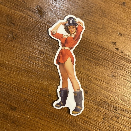 Pin Up Girl Sticker Vintage Sexy 07 For Laptop Tablet Etsy