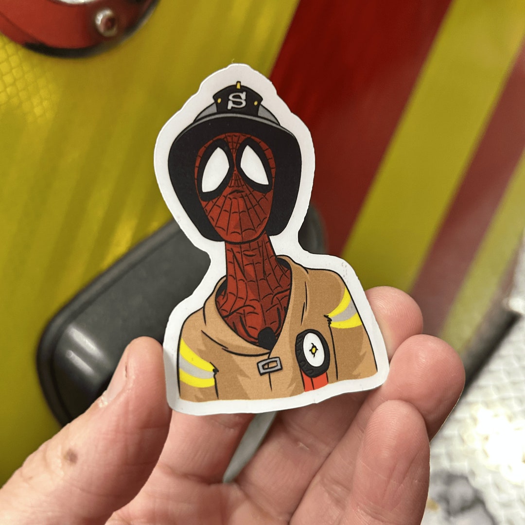 Firefighter Web-slinger Vinyl Sticker - Weather Resistant - UV Laminate ...