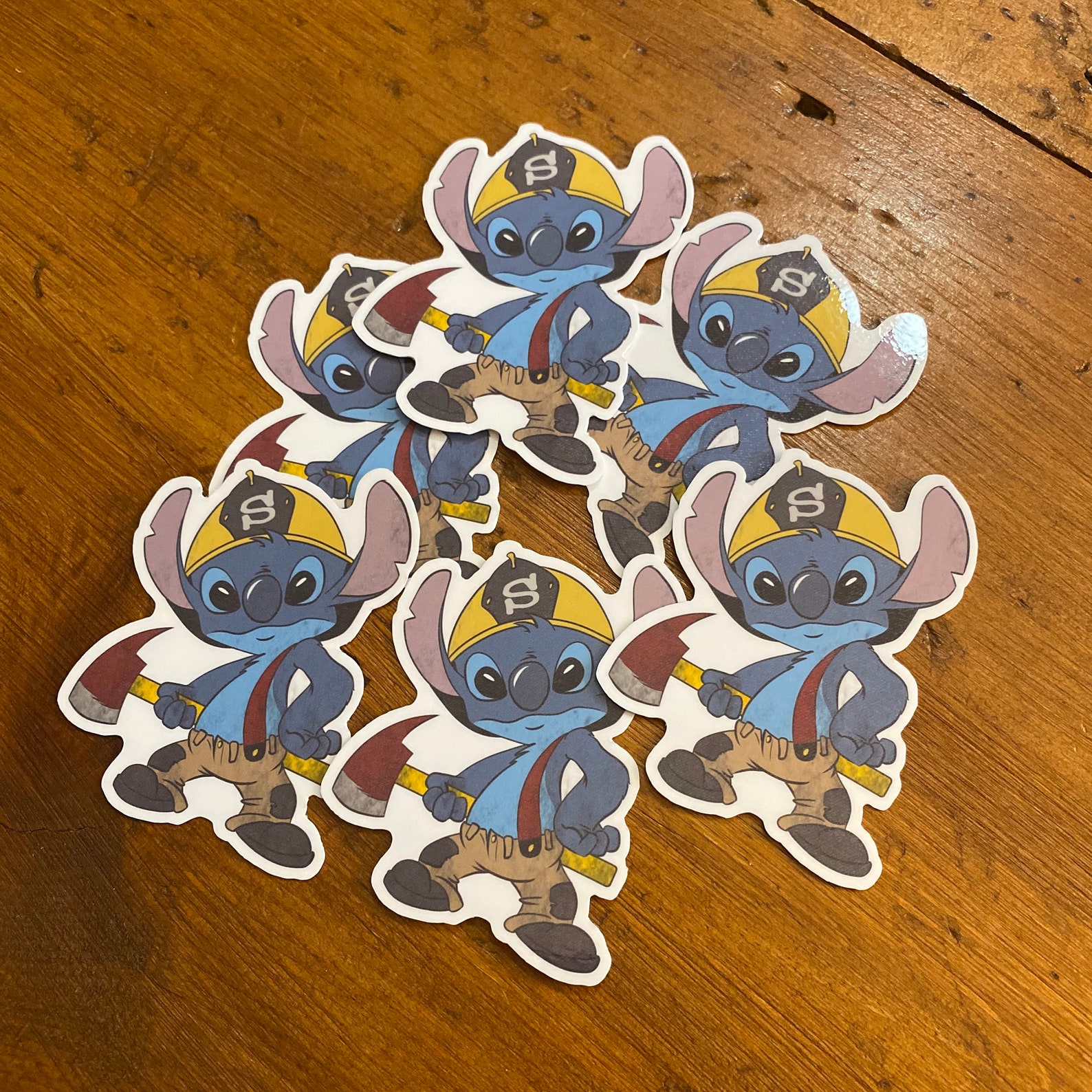 Fuzzy Alien Firefighter Sticker - Etsy