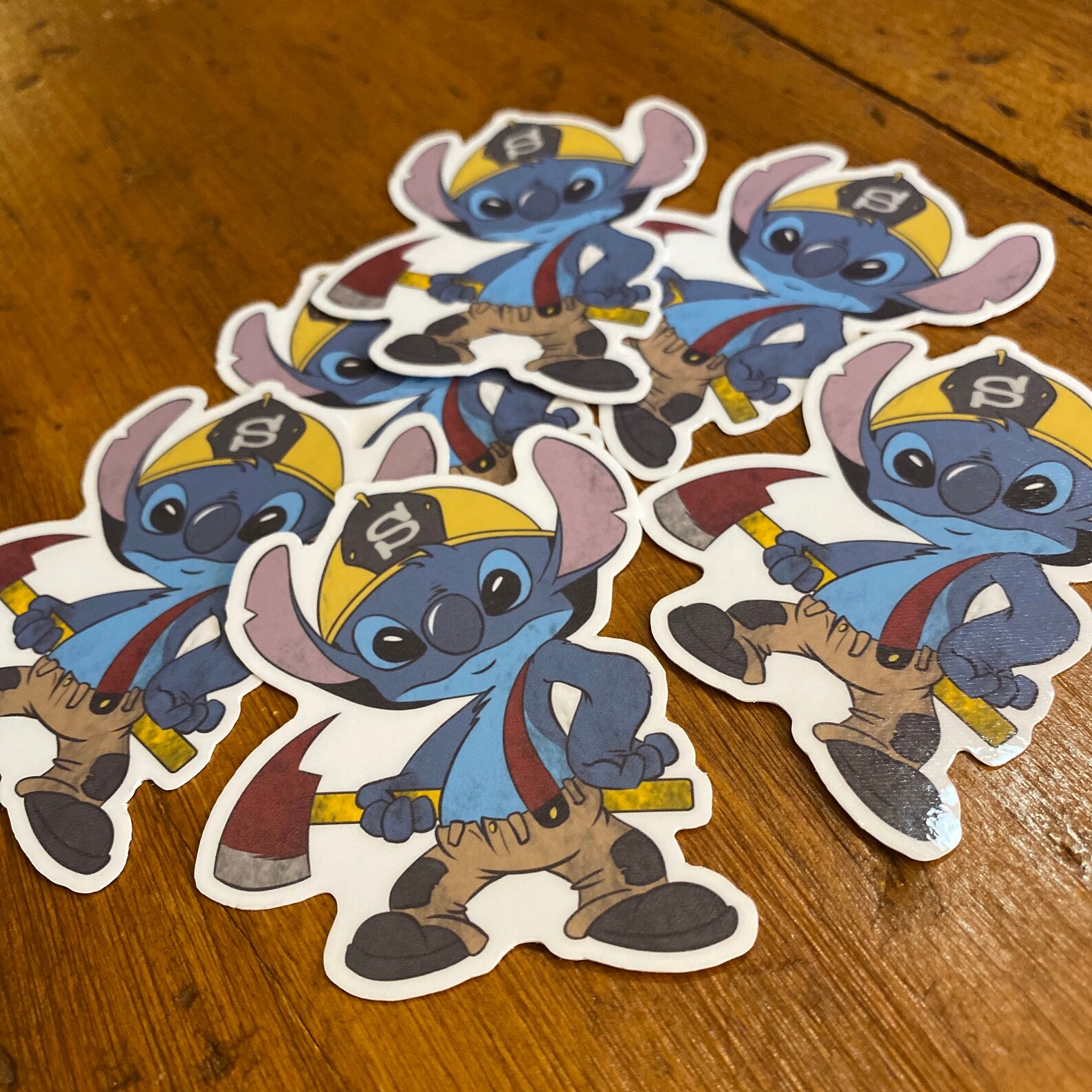 Fuzzy Alien Firefighter Sticker - Etsy