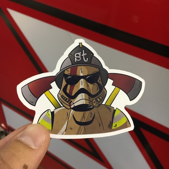 Stormtrooper Firefighter Sticker - Etsy