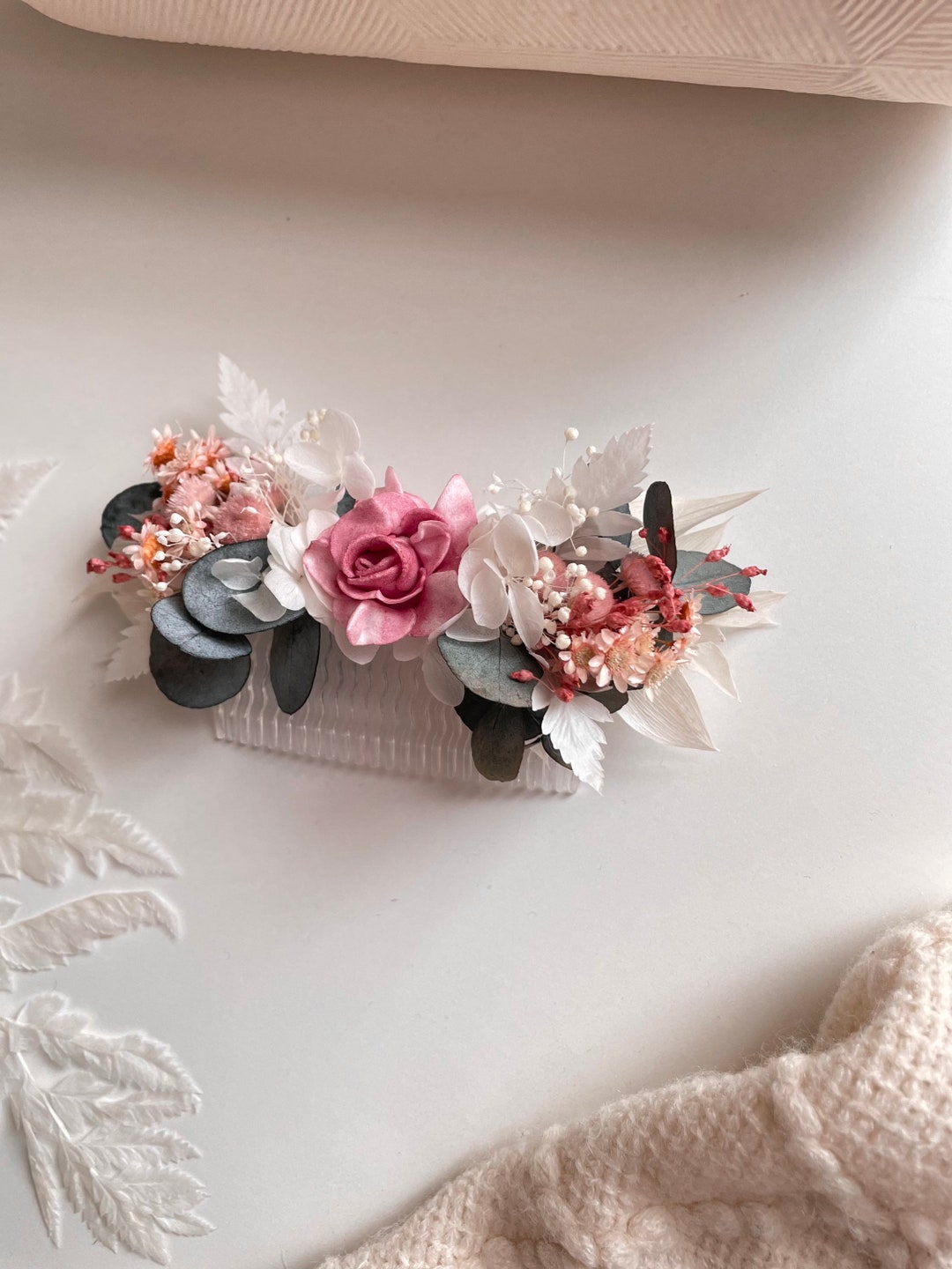 Dried Flower Hair Comb “chantal is Crazy About” | Hair Comb | Bridal ...