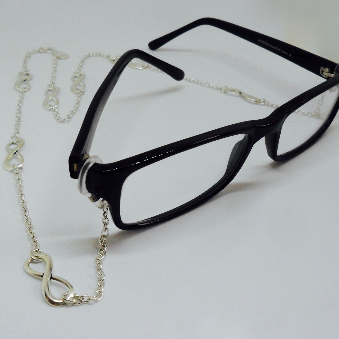 Silver Plate Infinity Charm Eyeglass Chain: 30" Spectacle Holder - Etsy