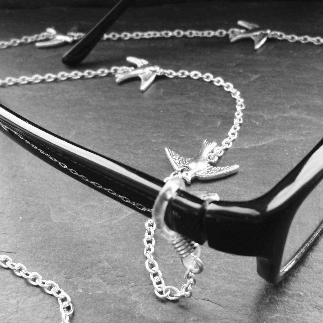 Bird Eye Glass Chain Swallows & Amazons Charm Eyeglass - Etsy