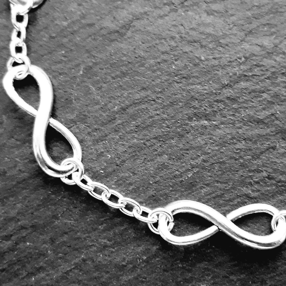 Infinity Ankle Bracelet Silver Plate Infinity Charm Anklet | Etsy