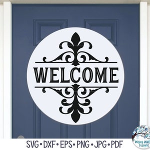 Welcome Sign SVG, Fancy Welcome Sign SVG, Elegant Welcome Svg, Vintage ...
