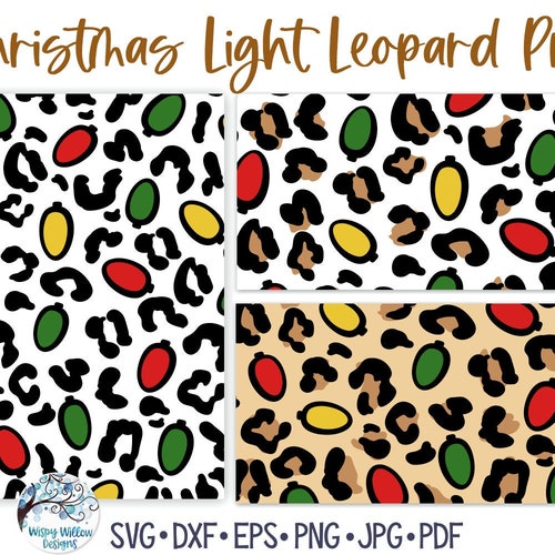 Holiday Cheetah Seamless Repeat Pattern for Christmas - Etsy