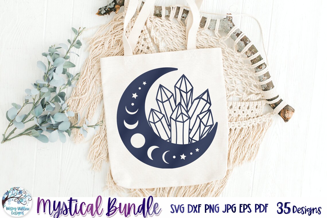 Mystical SVG Bundle, 35 Witchy Magical Cut Files for Cricut, Celestial ...