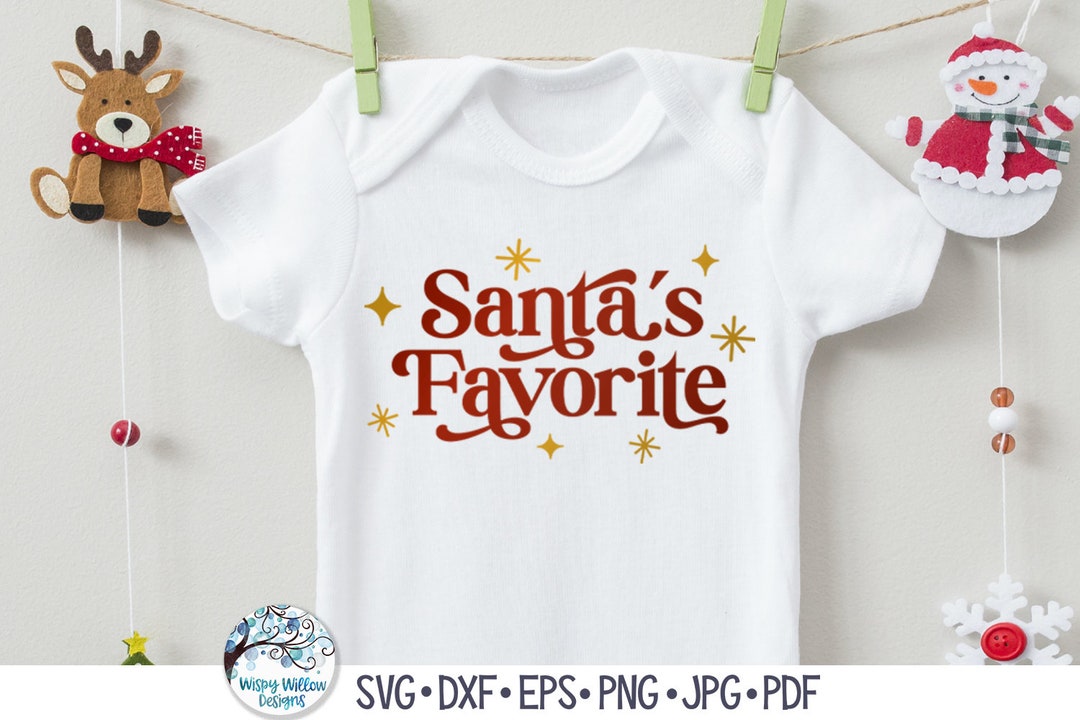 Santa's Favorite SVG, Kid's Christmas Svg, Baby Christmas Svg, Retro ...