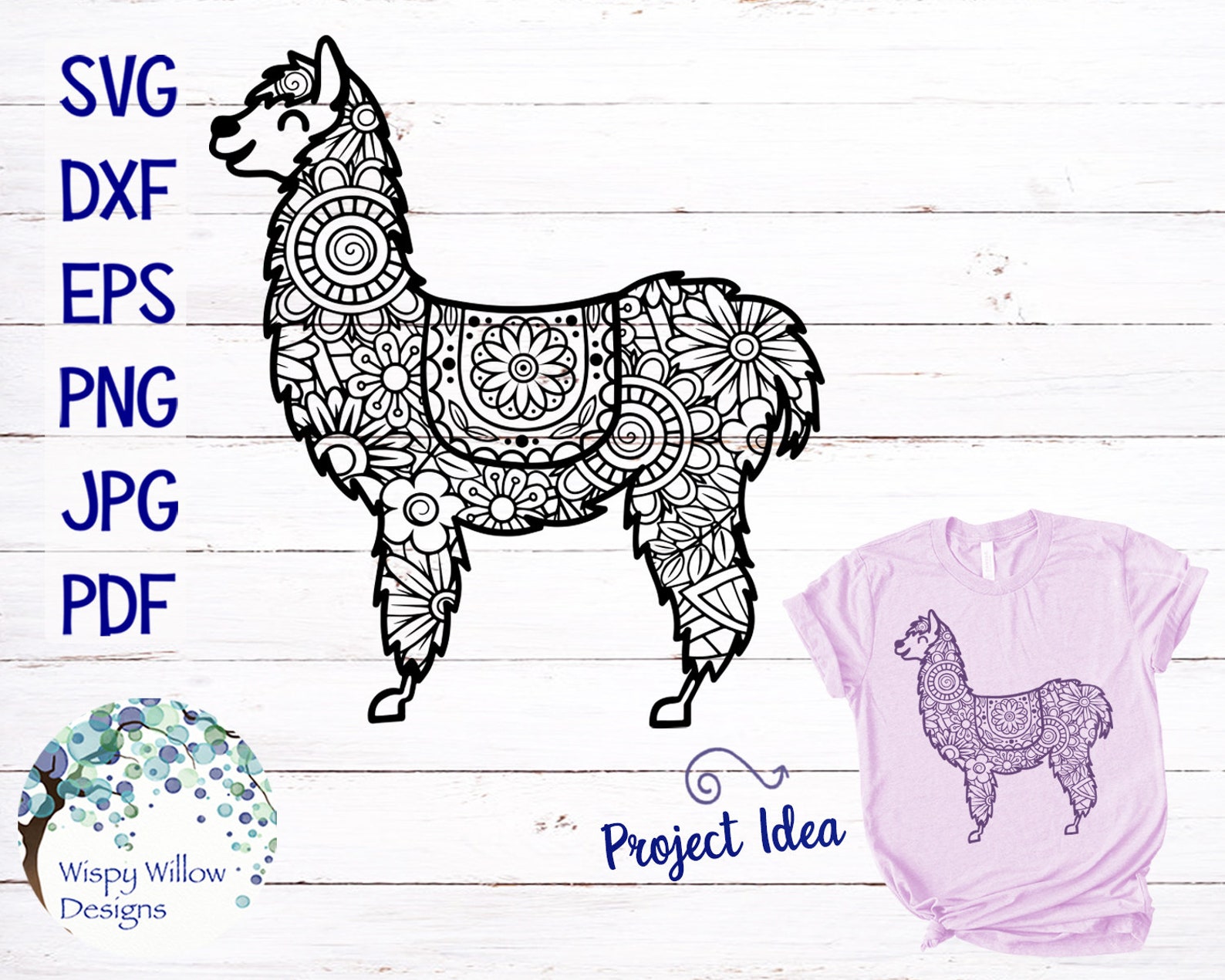 Llama Mandala Svg Llama Zentangle SVG Mandala Llama Svg - Etsy