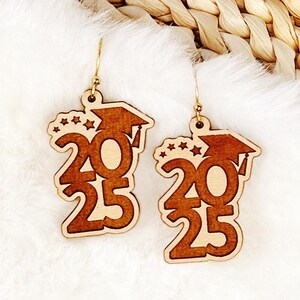 Senior 2025 Graduation Earring SVG File Bundle for Laser Cutter ...