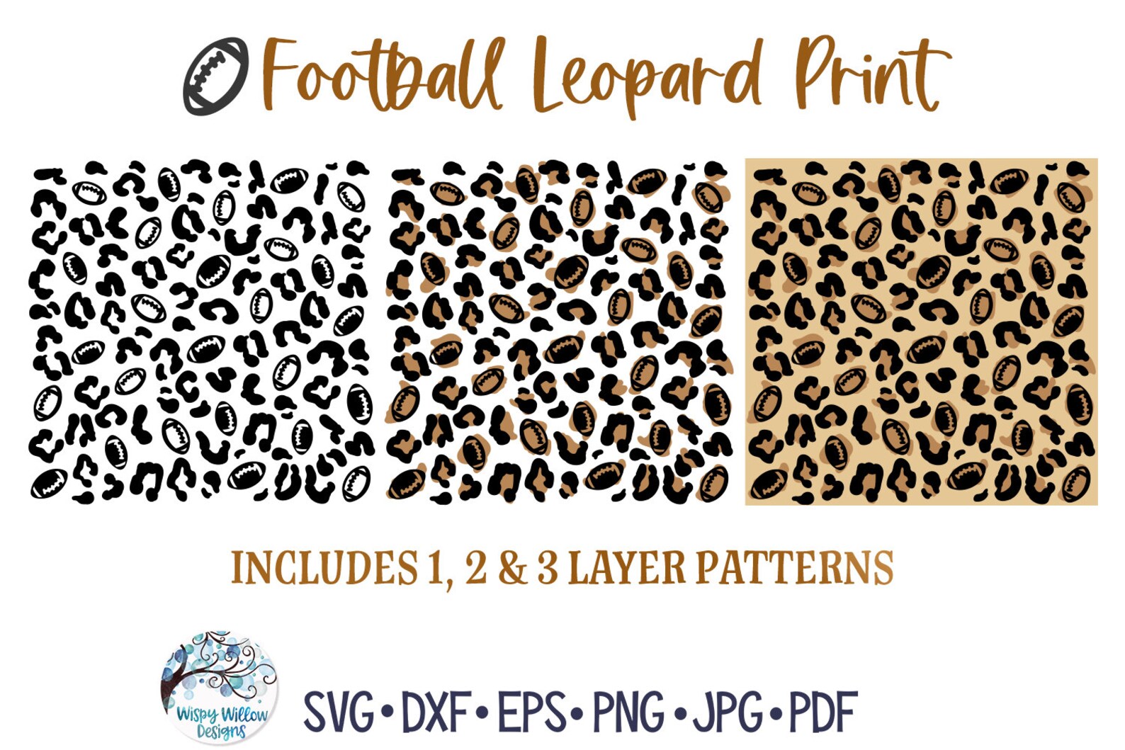 Football Leopard Print SVG Bundle for Cricut Sports Animal - Etsy