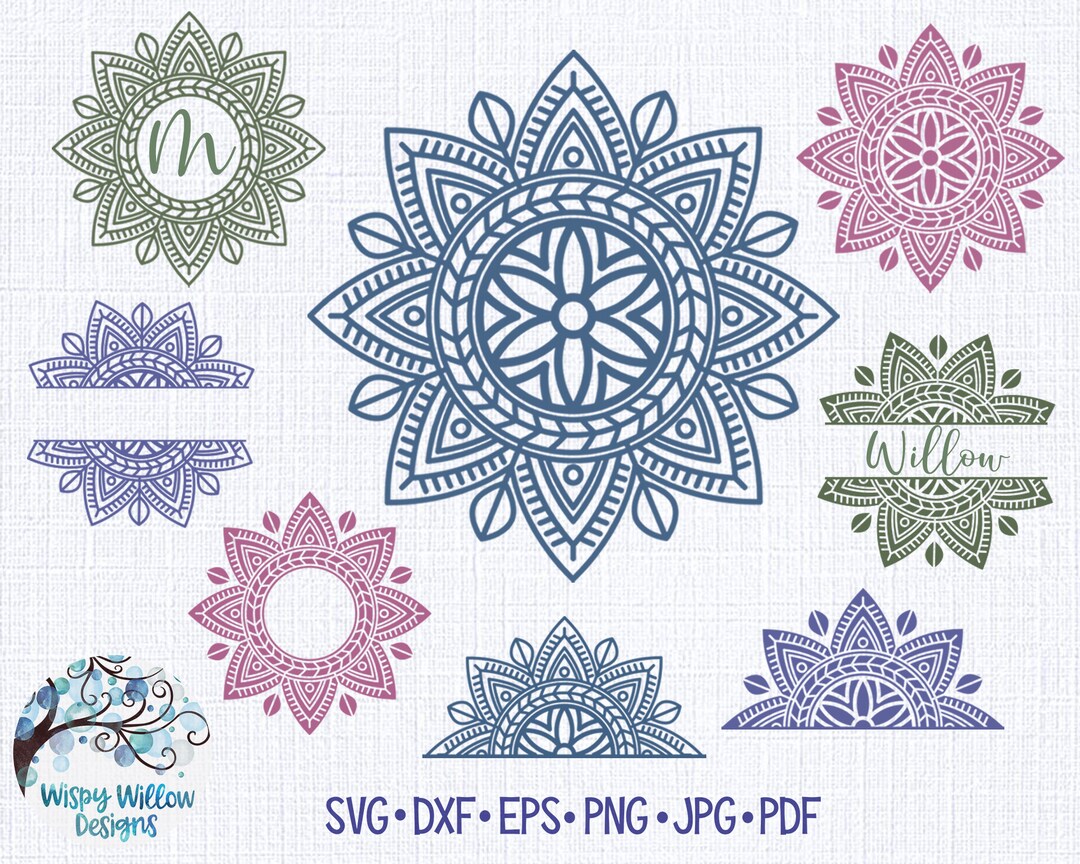 Mandala Bundle SVG, Mandala Border, Mandala Monogram, Mandala Svg ...