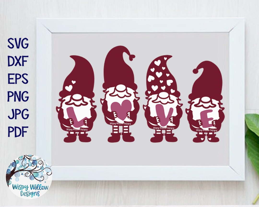 Gnomes Love SVG, Valentine Gnome SVG, Gnome SVG, Valentine's Day Gnome ...