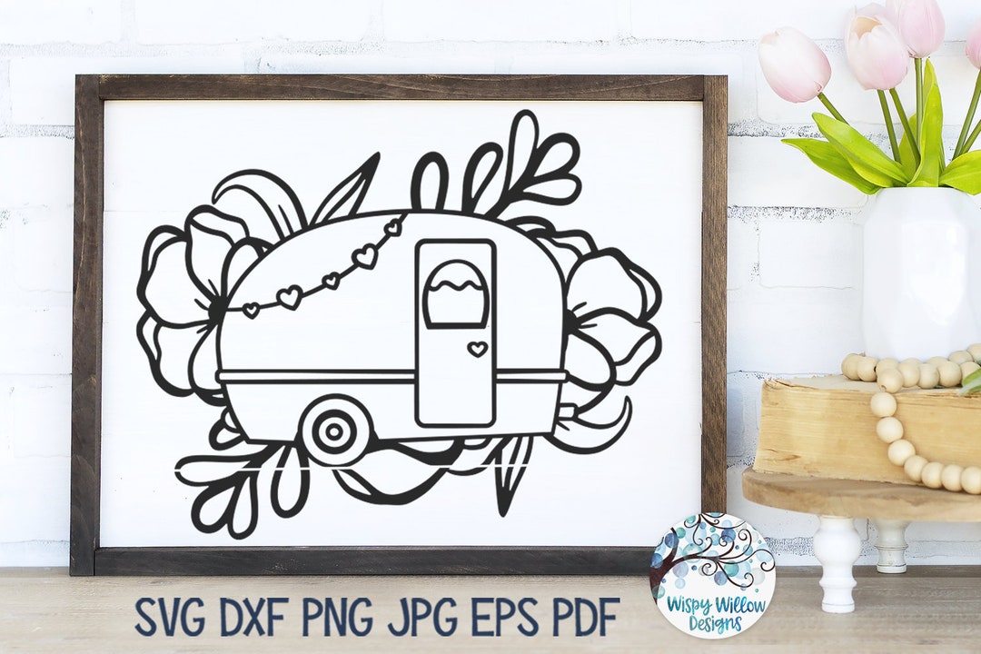 Floral Camper SVG, Camper With Flowers Svg, Camper Mandala Svg, Mandala ...