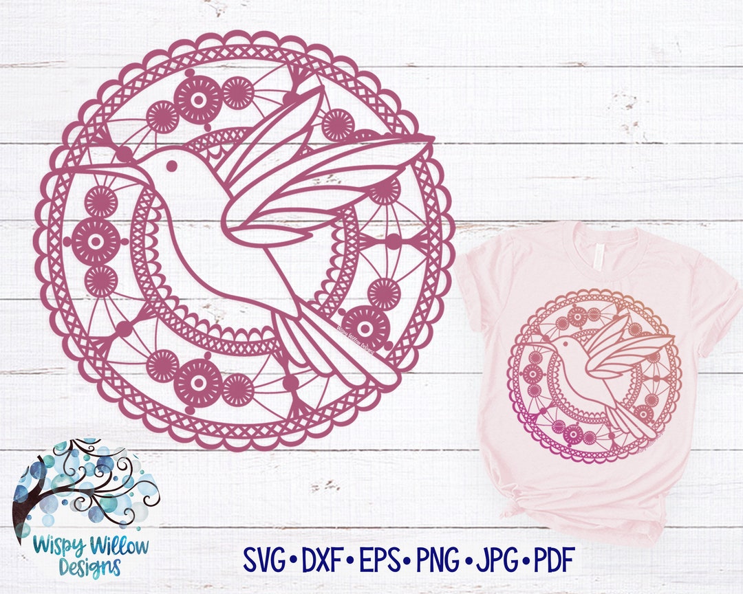 Hummingbird Mandala SVG for Cricut, Intricate Bird, Animal Mandala ...
