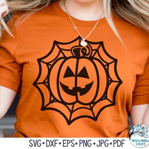 Halloween Bundle SVG for Cricut, Flying Witch on Spider Web, Jack O ...