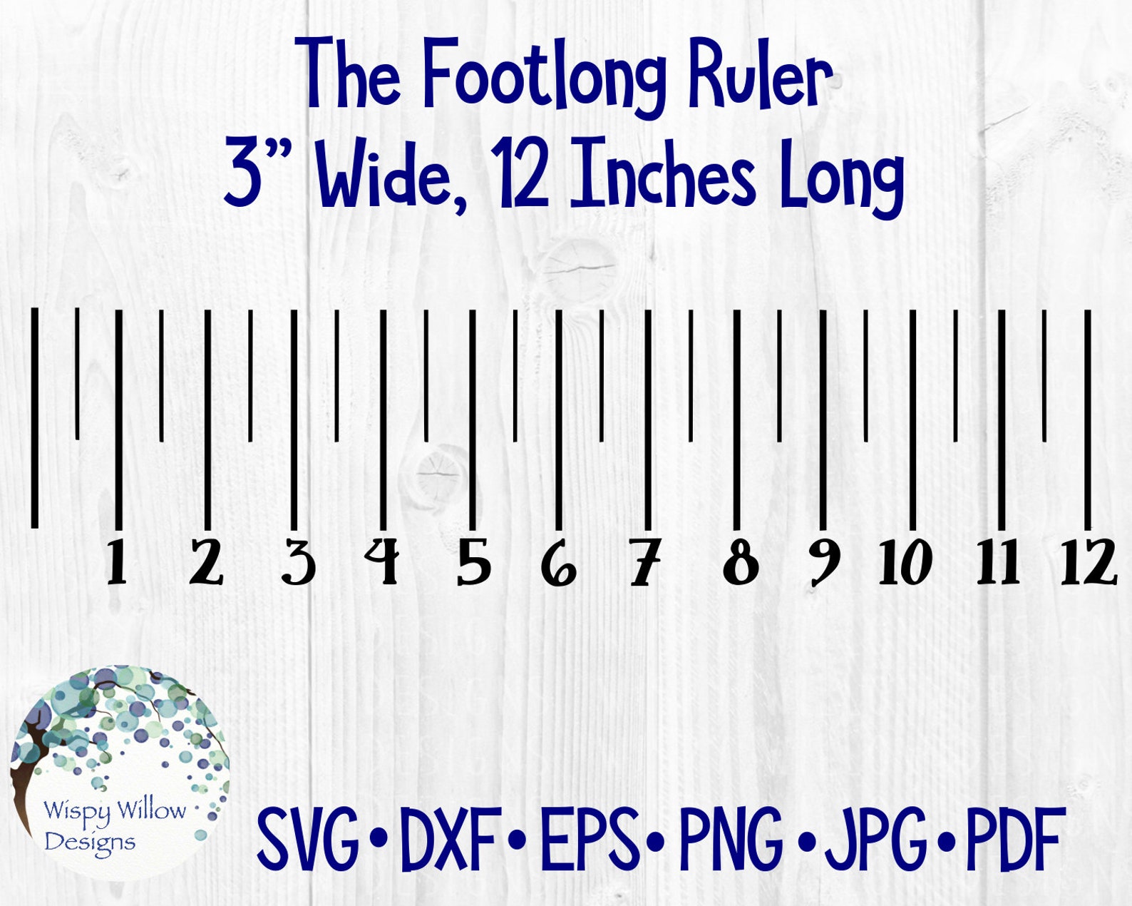 Footlong 12 Inch Ruler SVG DXF Png PDF Foot Measurement - Etsy