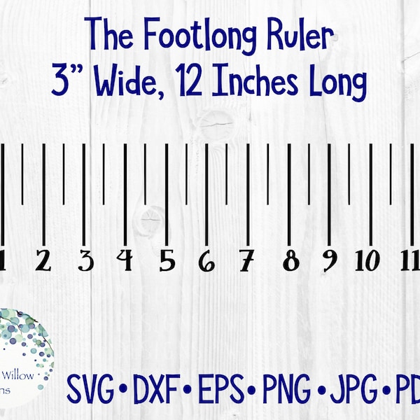12 Inch Ruler Svg - Etsy