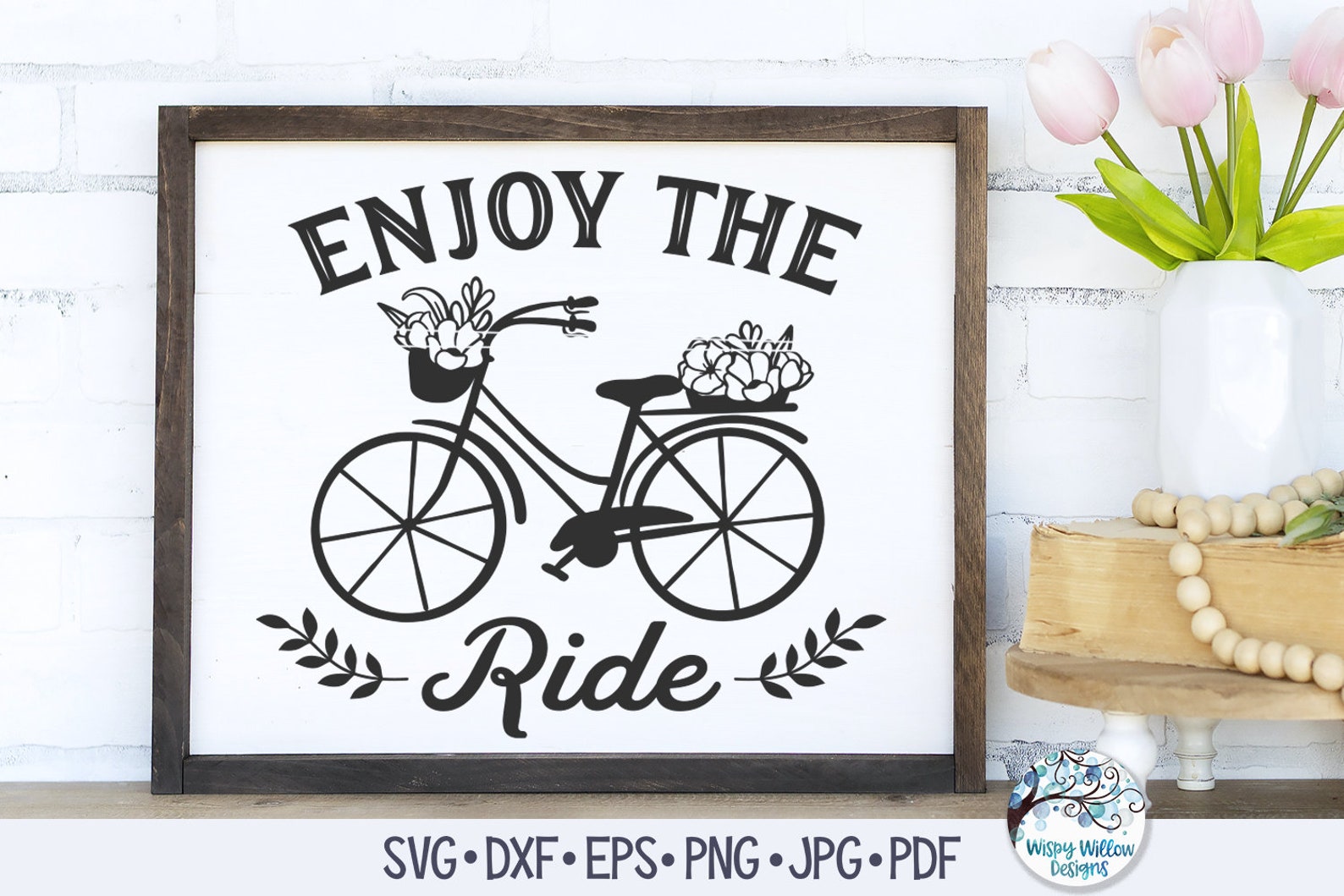 Enjoy the Ride SVG Floral Bicycle SVG Enjoy the Ride Sign - Etsy