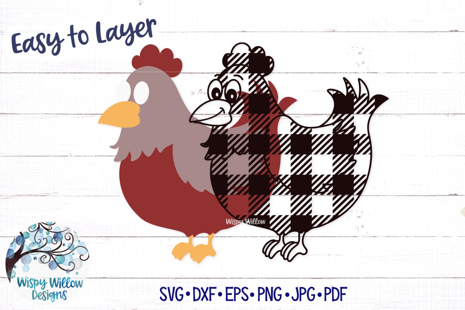 Plaid Chicken SVG Chicken Sublimation Png Layered Chicken - Etsy